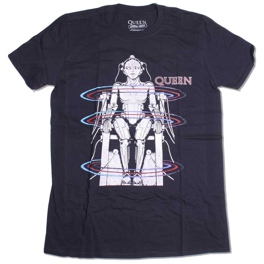 Queen T Shirt - 1984 The Works Tour With Backprint 100% Official Metro