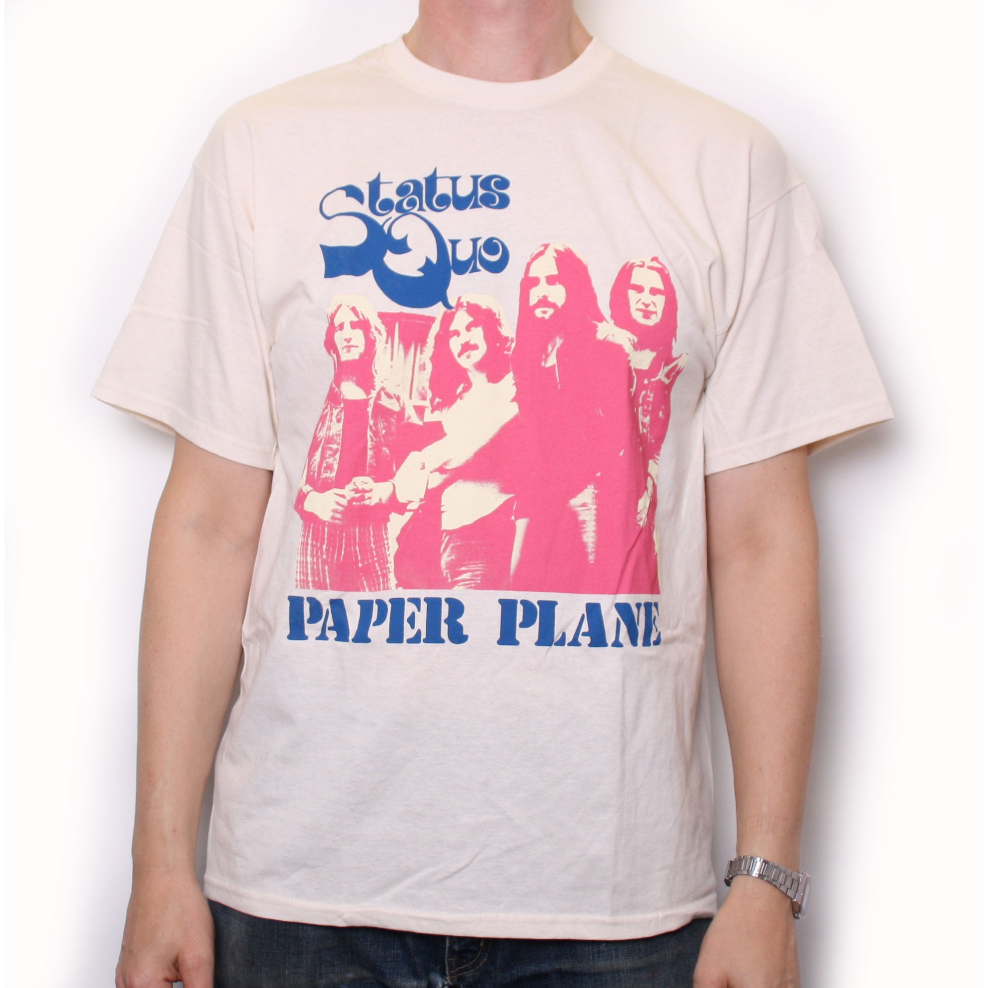Status Quo T Shirt - Paper Plane 100% Official / Rock T Shirts from Old ...