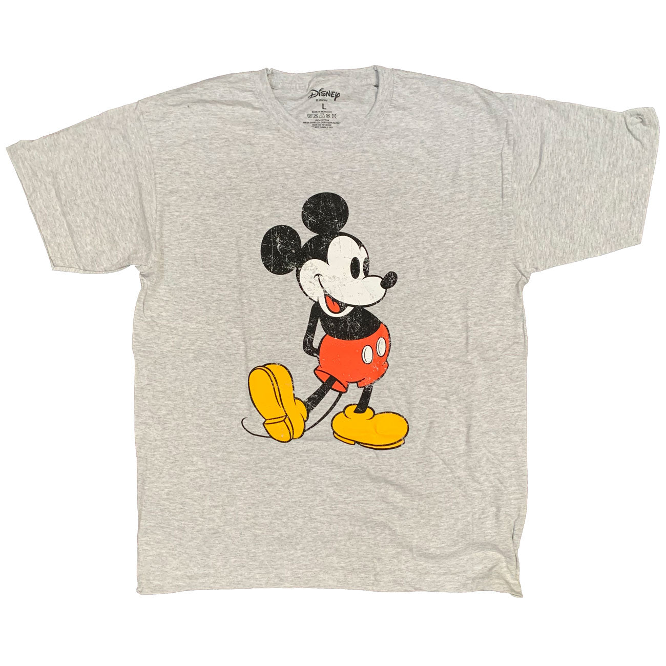 Disney Mickey Mouse T Shirt - 100% Official Full Colour Retro Distress